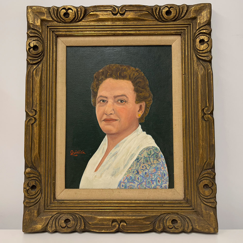Vintage Framed Portrait Painting - Catherine's Loft