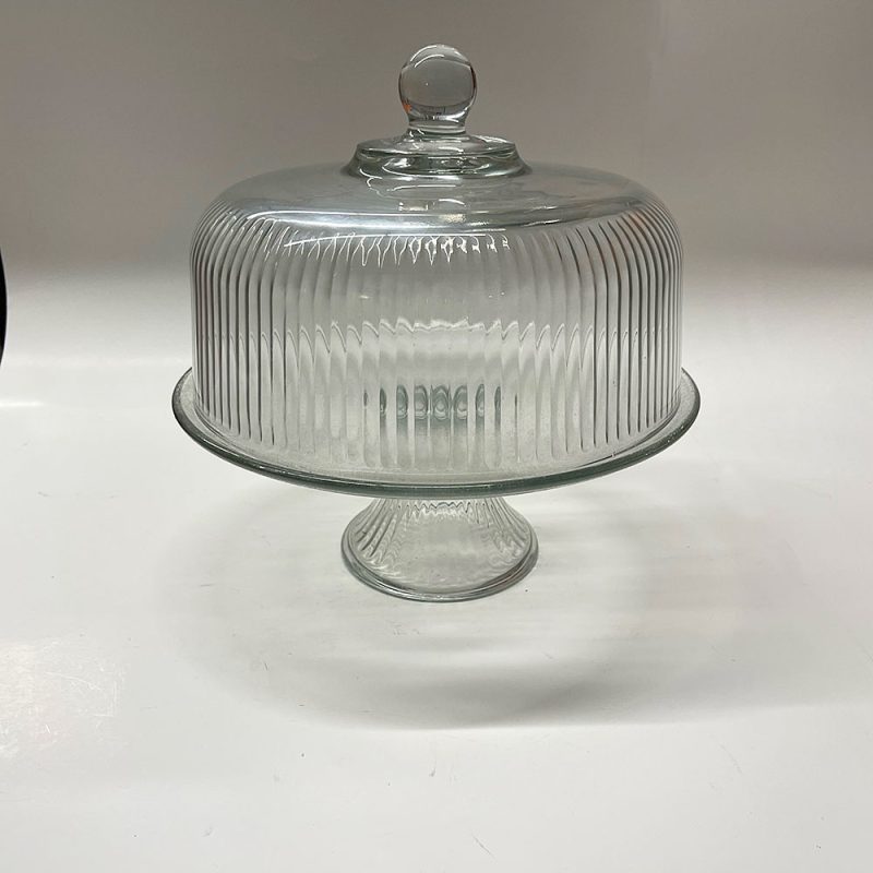 Vintage 1950's Glass Covered Cake Stand - Catherine's Loft